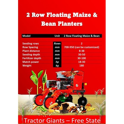 2 Row Maize And Bean Planter
